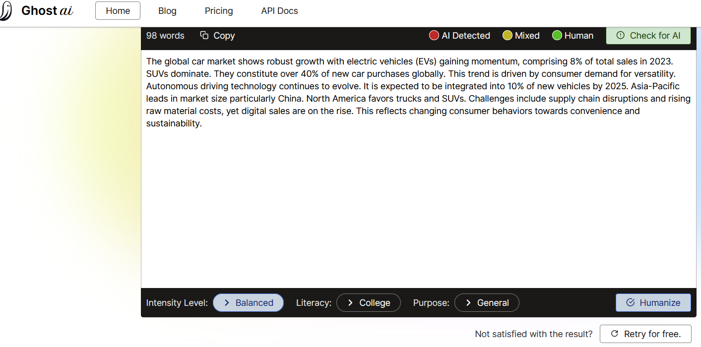 The Ghost AI alternative, comparison with AI Humanizer